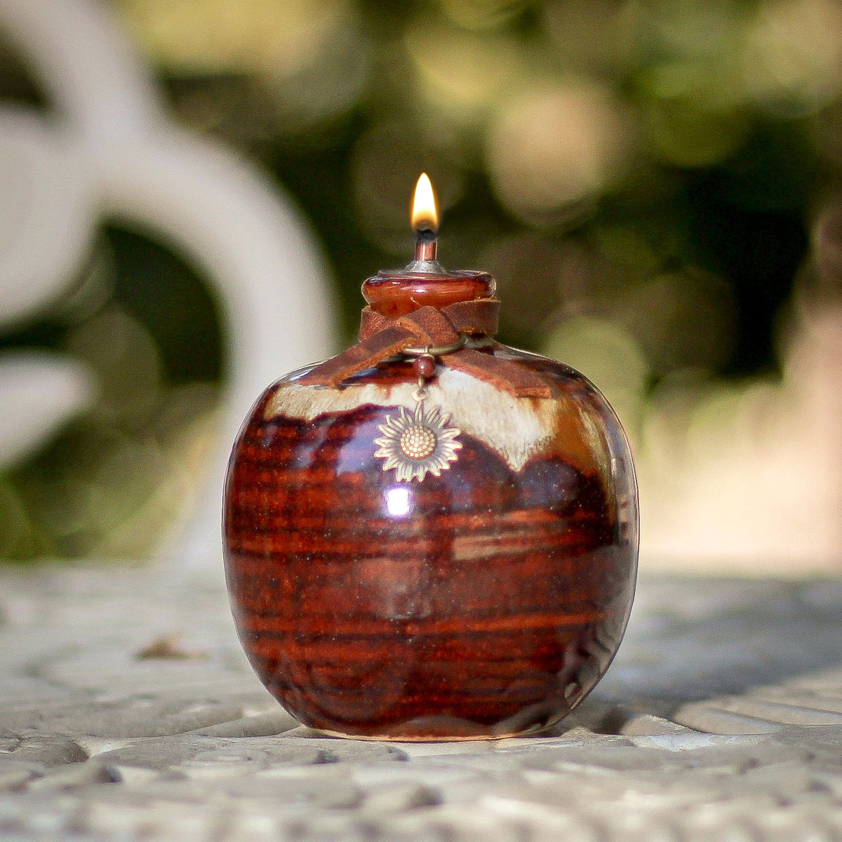 Oil Lamp: Sunflower Honey Pot Oil Lamp – VintageAmerica